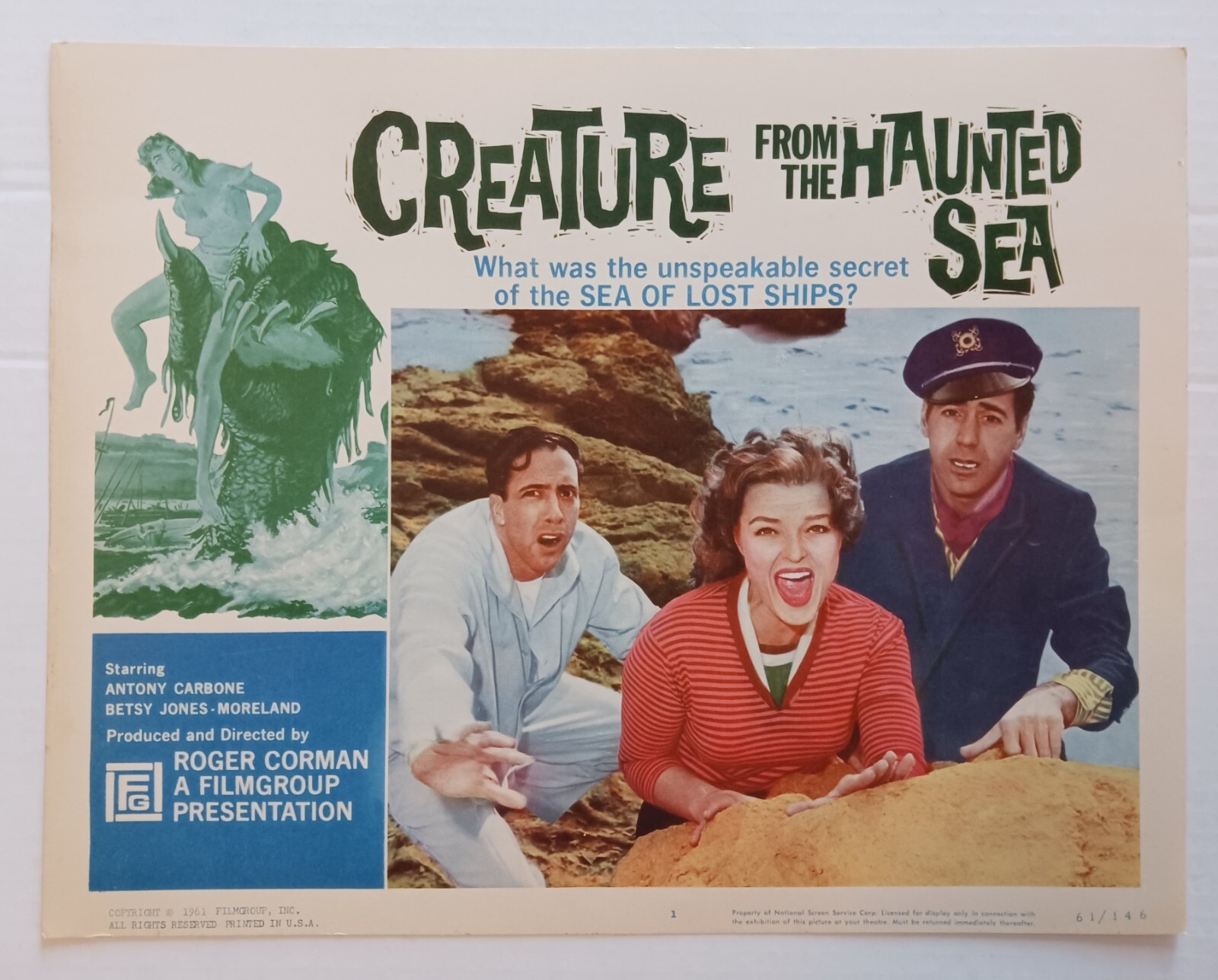 CREATURE FROM THE HAUNTED SEA 1962 ROGER CORMAN Original Movie Lobby ...