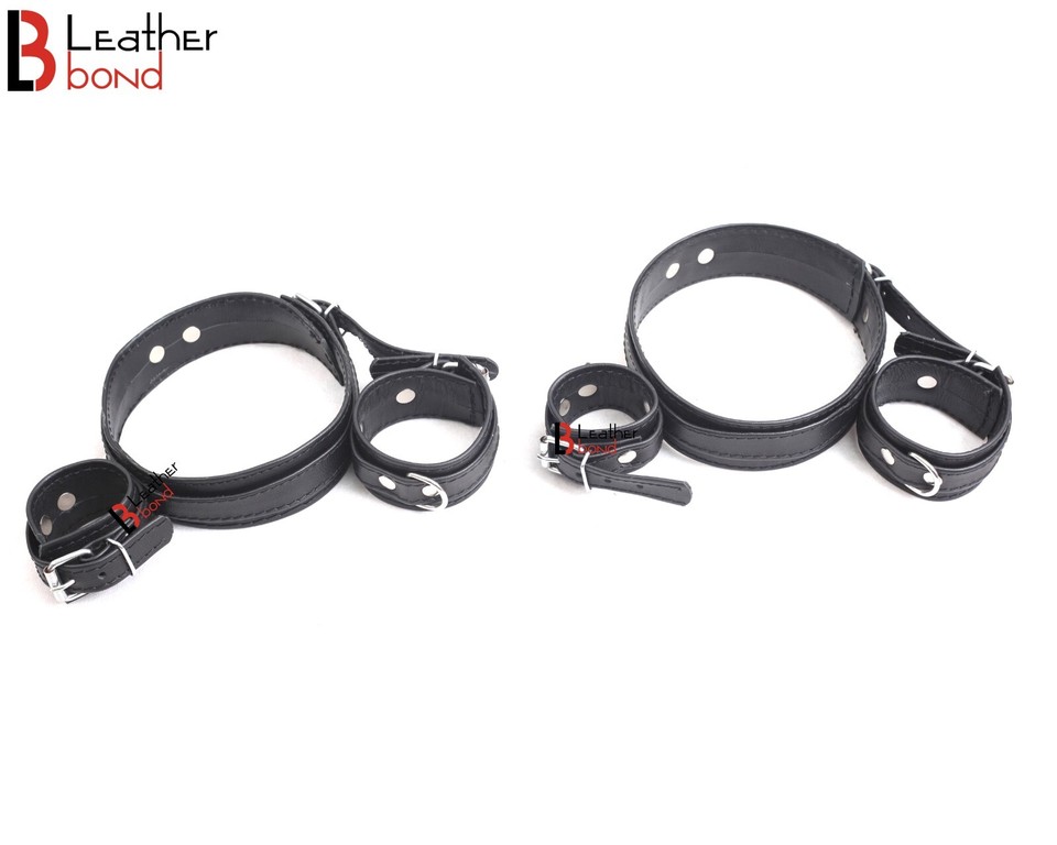 Frog-Tie Restraint Set Bondage BDSM Cosplay Thigh Wrist Ankle Cuffs Toy ...