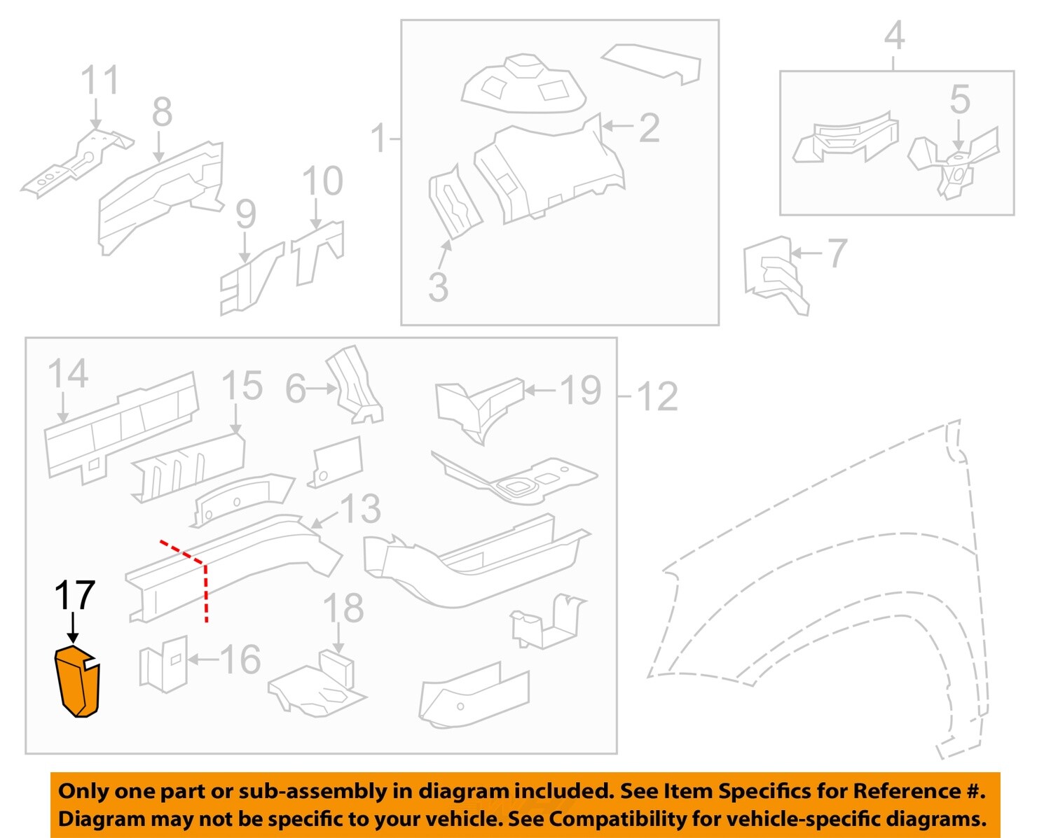 GM OEM 07-23 Acadia Limited Structural Components Rails-Bumper Bracket ...