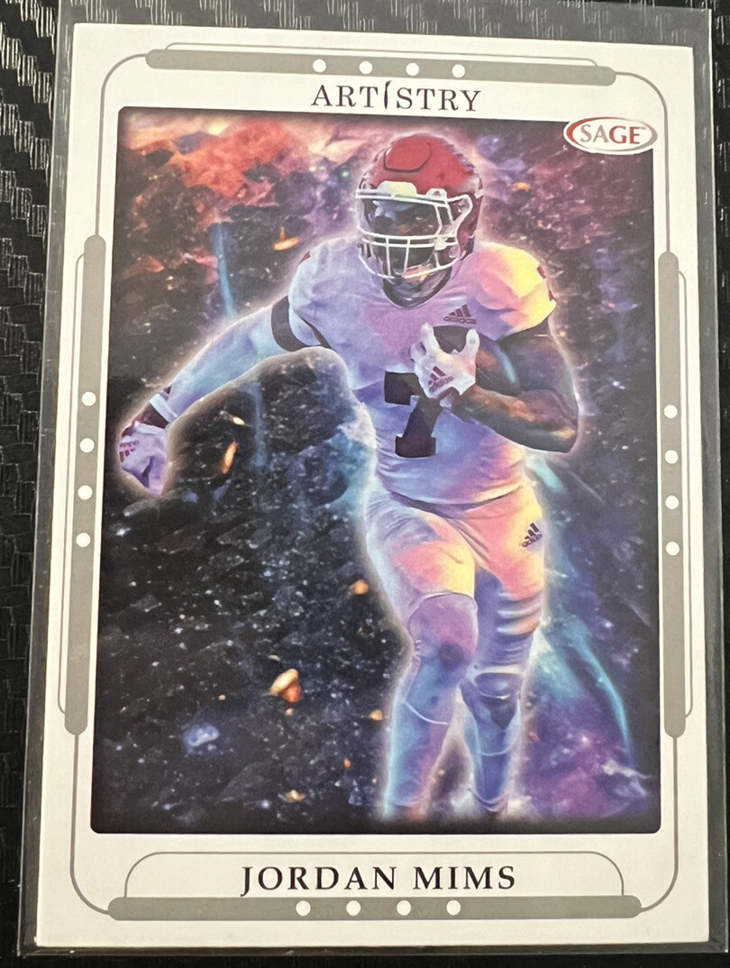 2023 Sage Artistry Football Jordan Mims Silver Rookie RC #68 New ...
