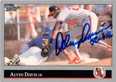 Alvin Davis autographed baseball card (California Angels) 1992 Leaf ...