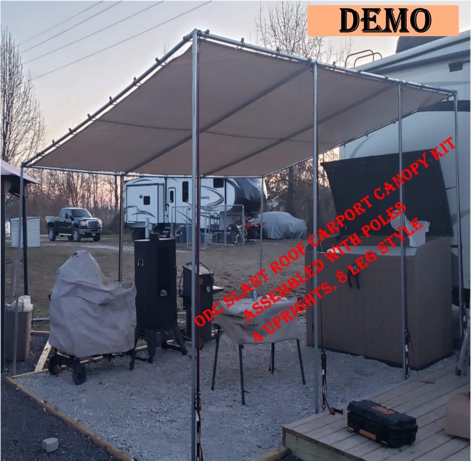 Slant Roof Canopy Kit for Lean-to / Slant-top Shelter Shade frames Less ...