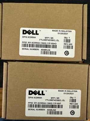 10 x C5RNH Dell 10GBase-SR SFP+ Optical Transceiver 0C5RNH ...