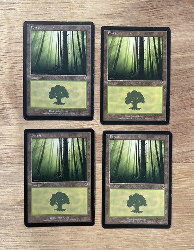 VINTAGE X4 MTG Forest Land 347 Invasion Magic the Gathering Illus By ...