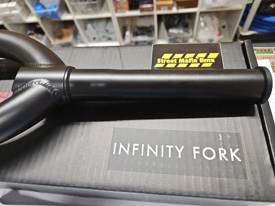 PRIMO Infinity FORK BMX BIKE FORKS Ed Black HT Cr-Mo TAPERED Fit 1-1/8 ...