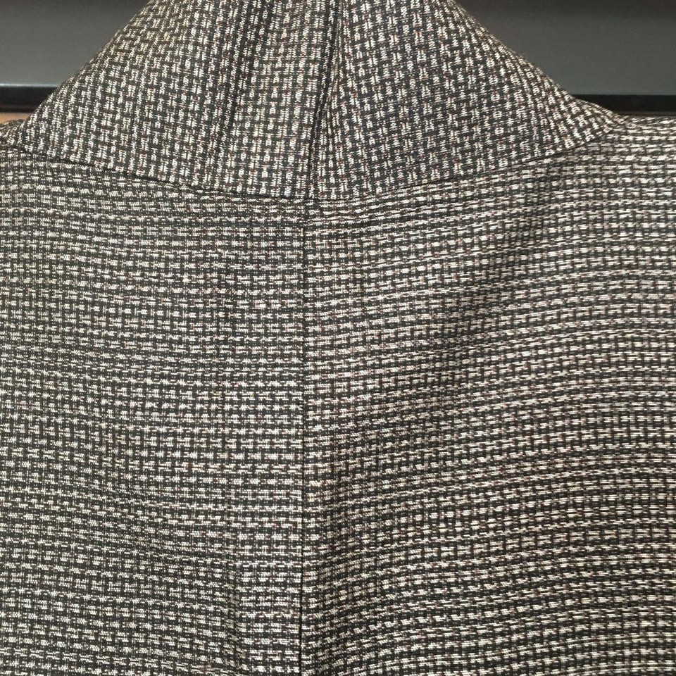 [Import duties included] Brown Pongee Men's Long Haori with Silk, Hand ...