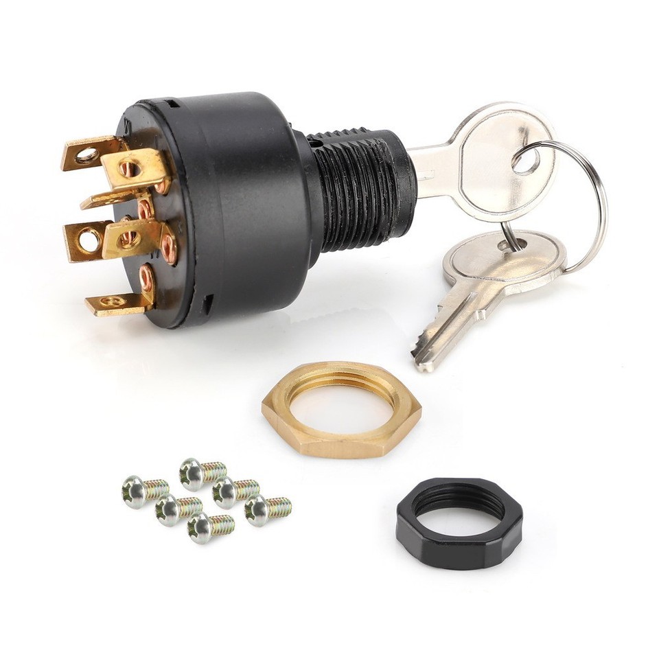 ABS Material Boat Motor Ignition Switch Marine Accessory Chrome-Plated ...
