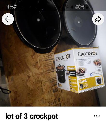 Lot of 3 Crock Pot Stoneware Slow Cooker Inner Pot | eBay