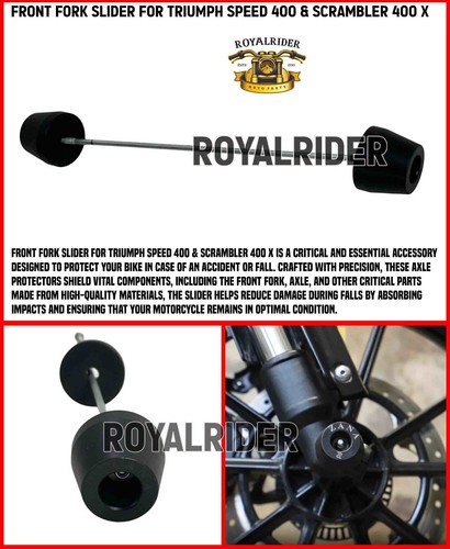 "FRONT FORK SLIDER" BLACK FIT FOR TRIUMPH SPEED 400 & SCRAMBLER 400X ...
