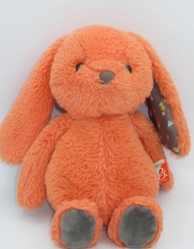B Softies Happy Hues Bunny Rabbit Plush Stuffed Animal Orange Grey Soft ...