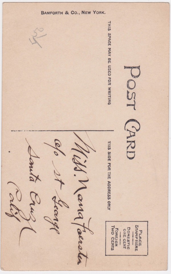 Real Photo Post Card Glossy "Mary With Her Little Bear Behind" Bamforth ...