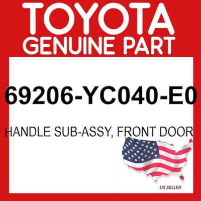 Toyota Genuine 69206-Yc040-E0 Handle Sub-Assy Rear Door Inside LH ...