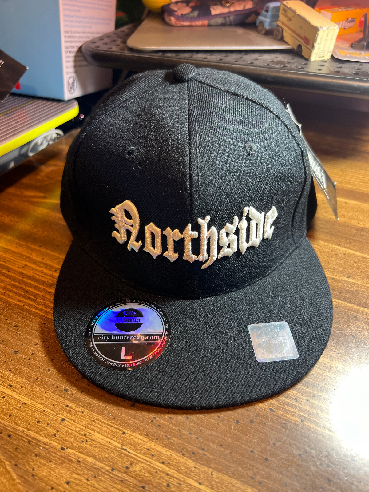 Northside Hat ~ City Hunter Cap™ ~ Flat Bill ~ Fitted Sz L 7 1/2 ~ BOX ...