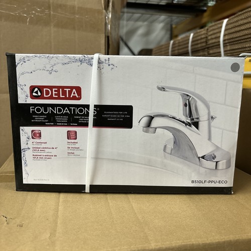 Delta Foundation Faucet B510LF-PPU-ECO Chrome Single Handle 4 ...