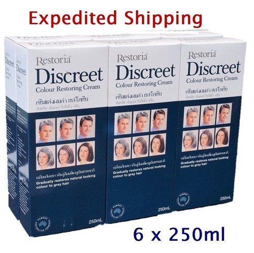 Buy 6 x 250ml Restoria discreet hair color restoring cream care ...