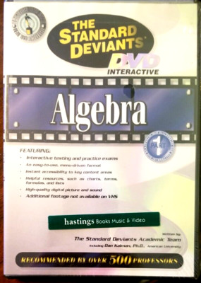The Standard Deviants - Algebra (DVD) Interactive New & Sealed ...