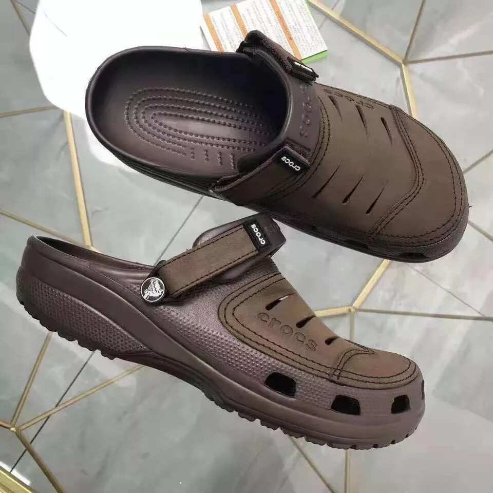 New model Crocs leather men's and women's outdoor beach Yukon Vista II ...