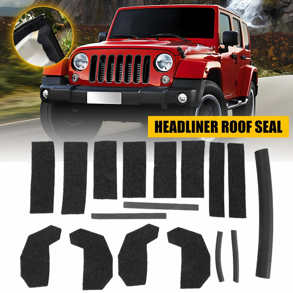 17 Pcs Hard Top Leak Repair Seal Kit for 2007-2018 Jeep Wrangler JK ...