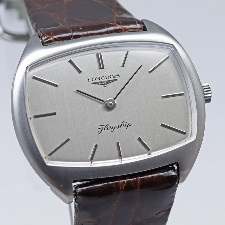 Longines Flagship 4016 2 Vintage 36mm Stainless Steel Leather Band Used ...