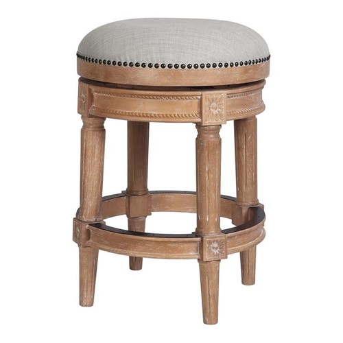 Chapman 26"H Counter-Height Backless Swivel Bar Stool- Weathered ...