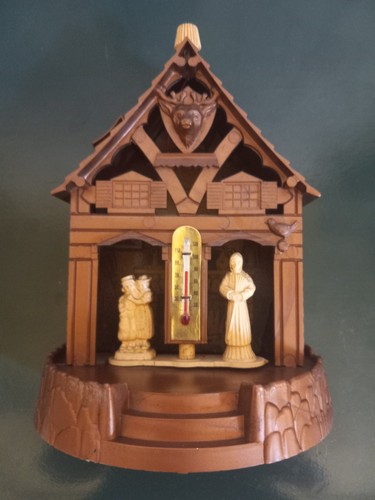 Vintage Weather Wizard Forecaster Barometer Thermometer House Cottage ...