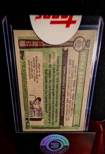 ROKI SASAKI 2025 Topps Heritage REAL ONE AUTO RED INK SPECIAL EDITION ...