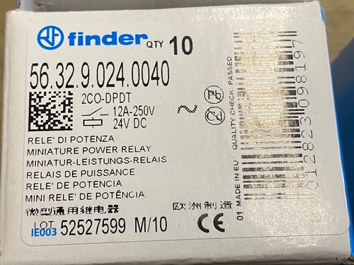 Finder 56.32.9.024.0040 Steckrelais 24 V/DC 12 A 2 Wechsler 1 St. | eBay.de