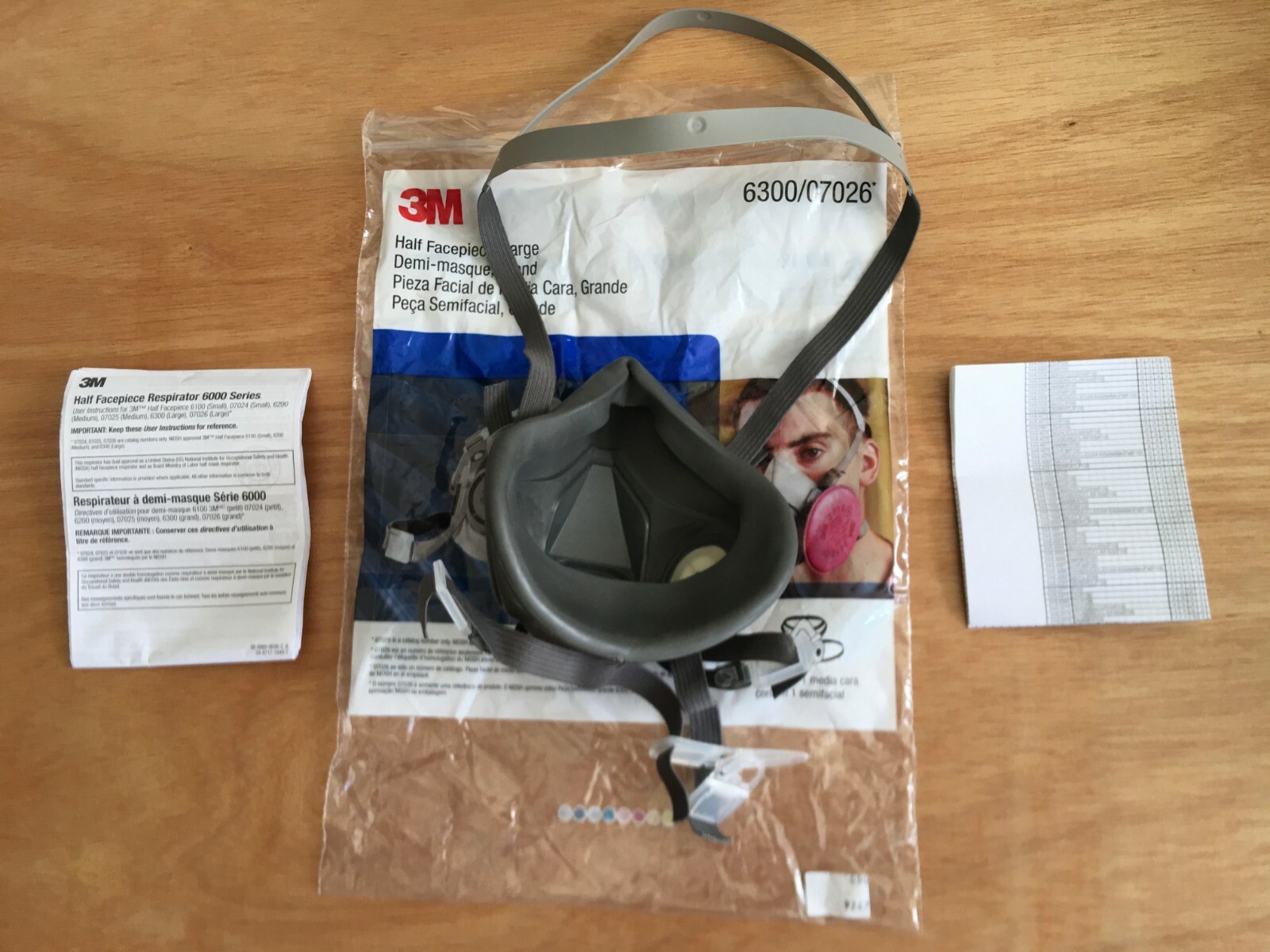 3M 6300/07026 Large Half Face Respirator NEW IN BAG | eBay