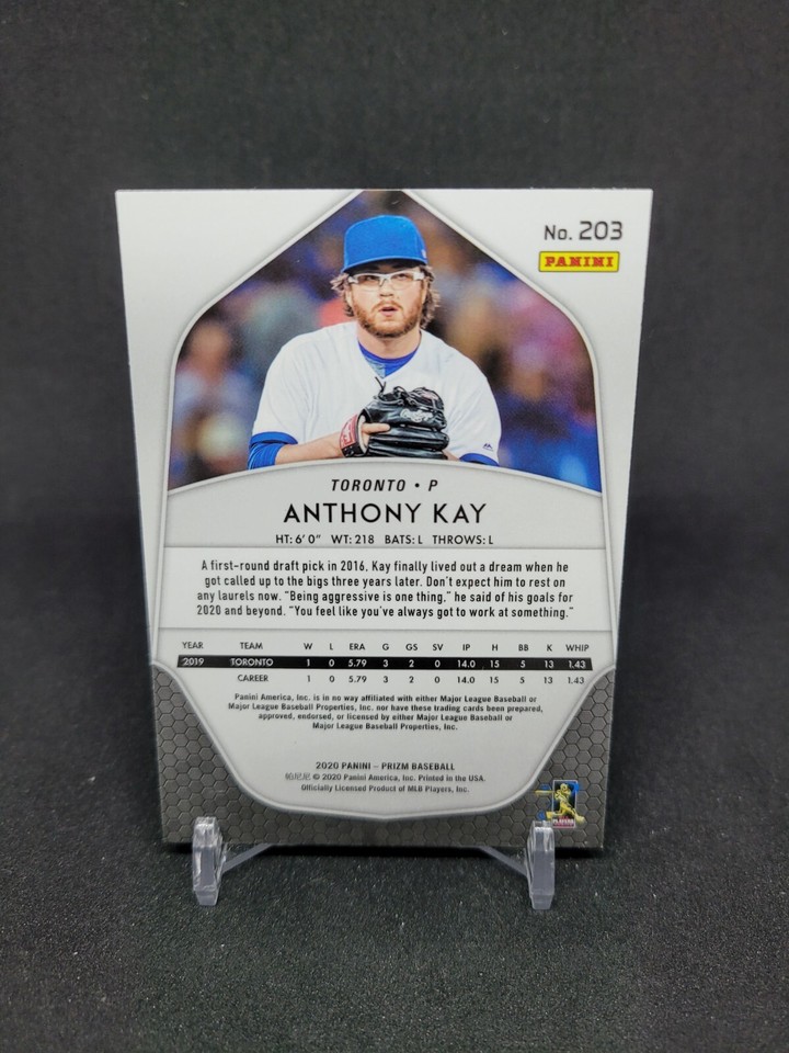 Anthony Kay 2020 Panini Prizm Baseball RC ROOKIE No. 203 | eBay