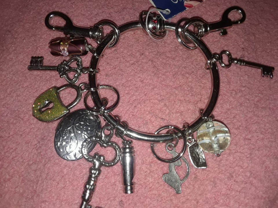 Green Rhino Nautical Key Charm Bracelet - Whistle Locket Lock | eBay