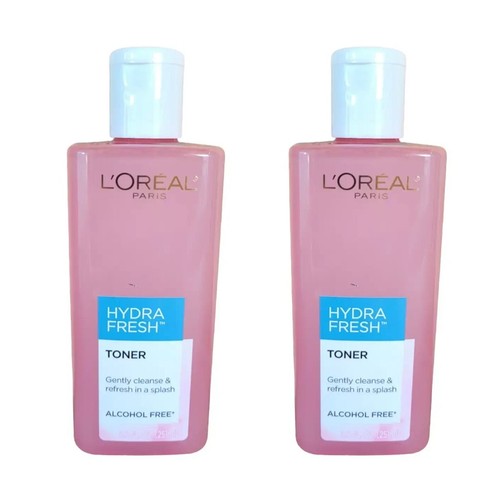 2 Loreal Paris Alcohol Free HYDRAFRESH Toner, Gently Cleanses ...