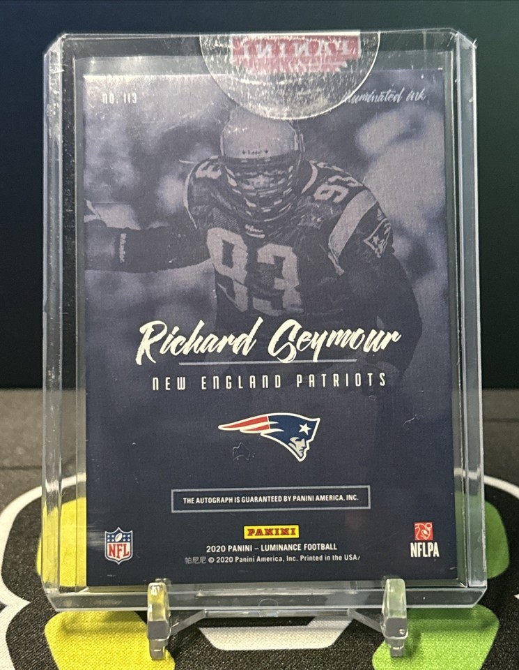 2020 Panini Luminance Richard Seymour Illuminated Ink Autograph /99 ...