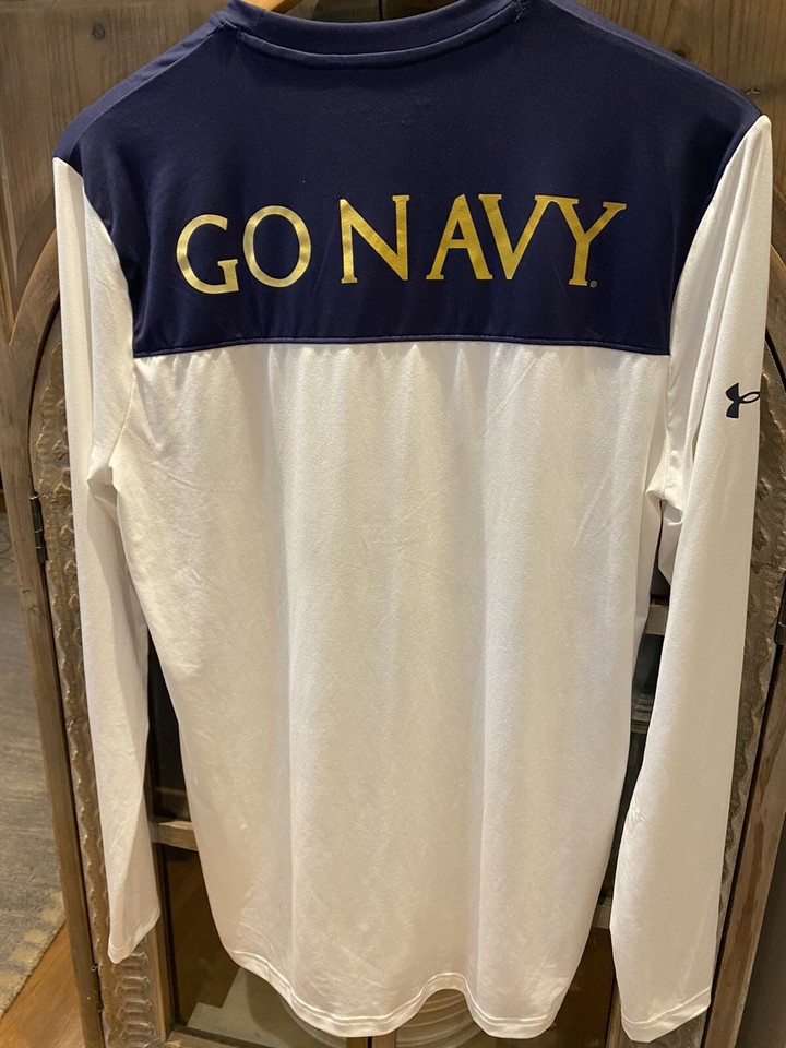 Navy Midshipmen Shirt Long Sleeve Naval Academy Football Top NWT Mens ...