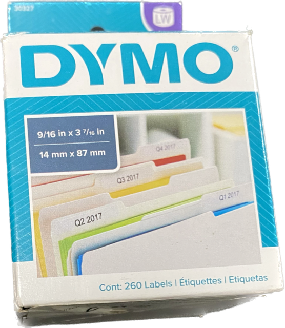 Lot of 2 Original DYMO Labels 30327 9/16 X 3 7/16 NEW | eBay