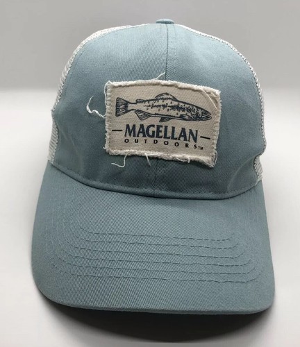 Magellan Outdoors Cap Hat Distressed Patch Snapback Mesh Polyester ...