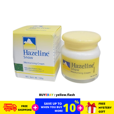 2 X 100g HAZELINE Snow Moisturizing Cream Whitening Natural ProtectSkin ...