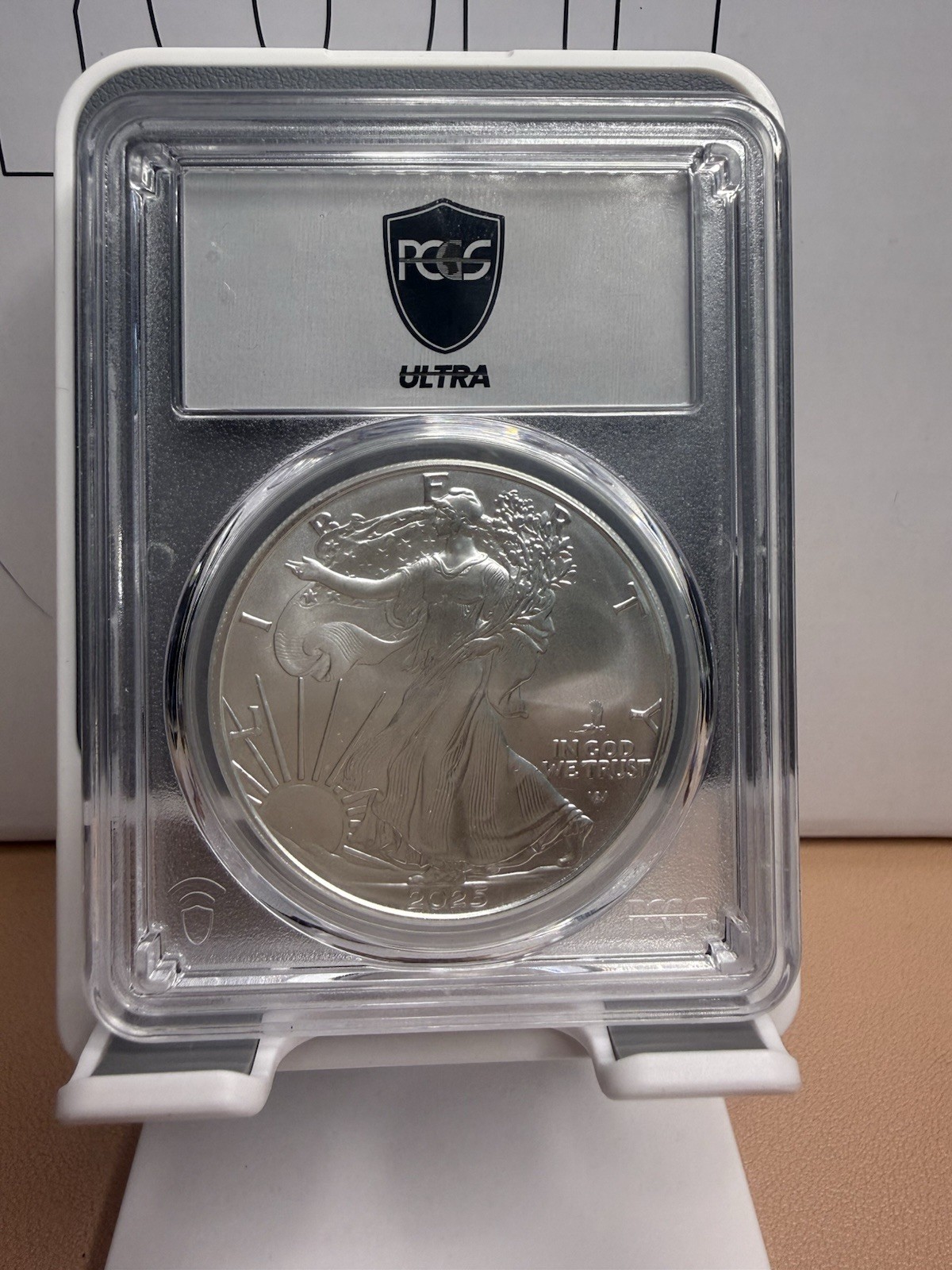 2025- P $1 PCGS MS70 Silver Eagle with Eagle Privy PCGS Ultra Label | eBay