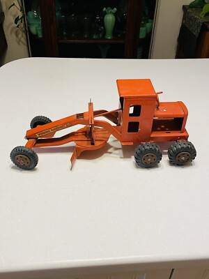 Vintage 1950’s Marx Lumar Toy Road Grader Orange Steel Power Grader | eBay