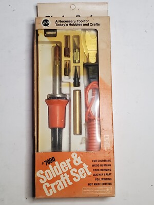 Black & Decker Solder & Craft Set #7990 Wood Burning, Leather Craft, Hot Knife | eBay