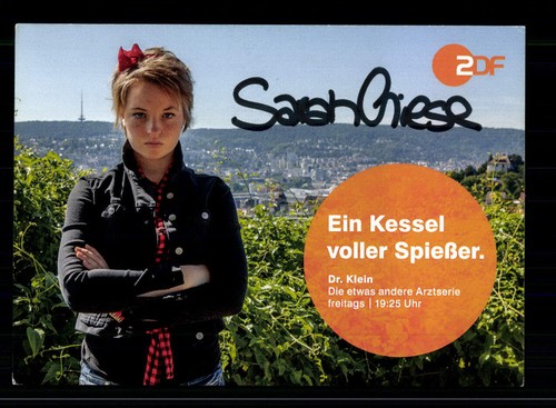Sarah Giese Dr. Klein Autogrammkarte Original Signiert + F 15016 | eBay.de