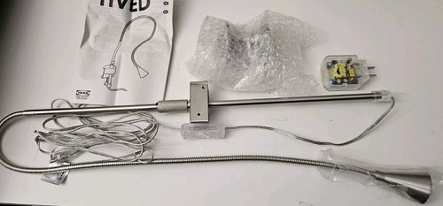 IKEA TIVED Stainless Steel LED Wall Mount Work Lamp Adjustable Flex ...