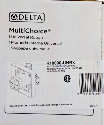 Delta R10000-UNBX MultiChoice Universal Tub / Shower Rough | eBay