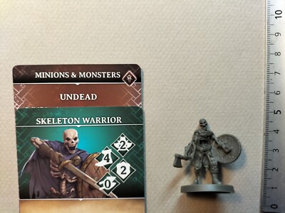 SKELETON WARRIOR UNDEAD MINIATURE +ENG CARD / / DUNGEON SAGA ORIGINS ...