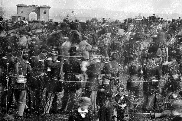 New 5x7 Civil War Photo: Crowd & Gate, | Grelly USA