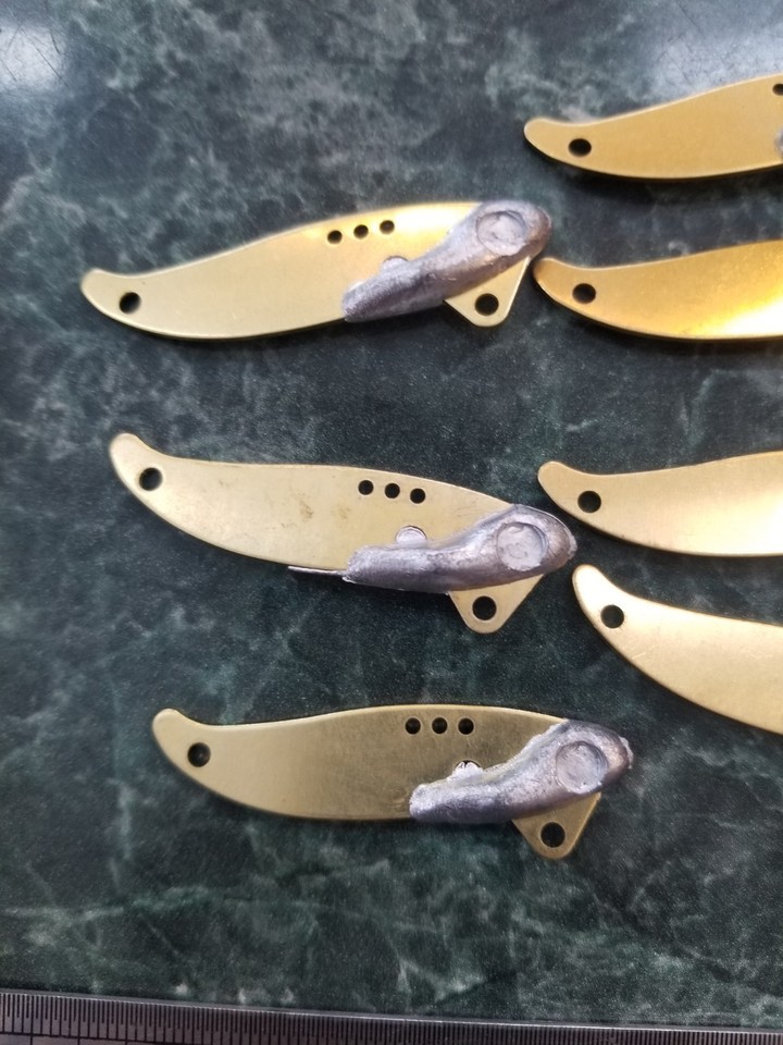 Lot of 11 Vibrating Blade Bait Walleye jigs 1/4 & 3/8 oz Silver Buddy ...