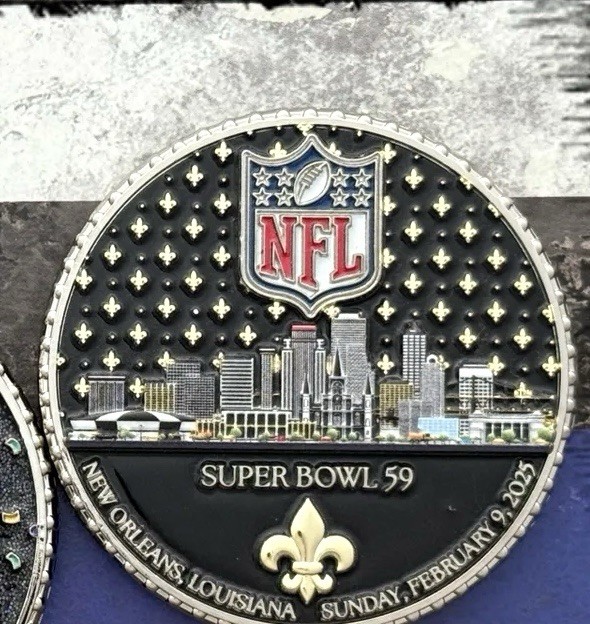 NFl Super Bowl 59 New Orleans Challenge Coin (Limited Production) | eBay