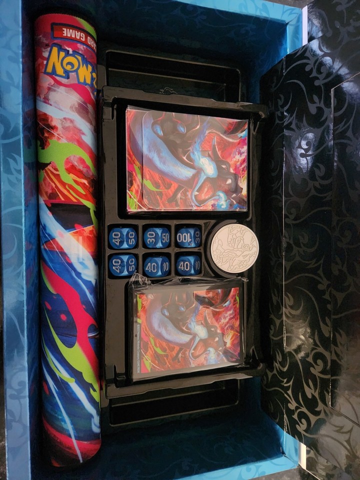 Mega Evolution Charizard UPC Playmat Play Mat Sleeves, Deck Box, coin ...