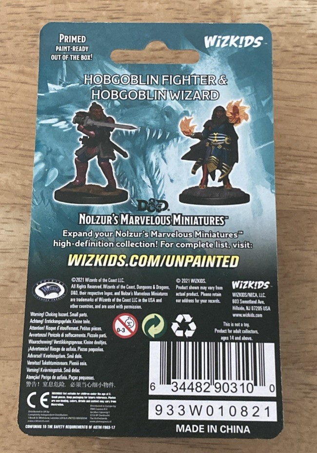 Hobgoblin Fighter & Wizard Wizkids D&D Nolzur’s Marvelous Miniatures ...