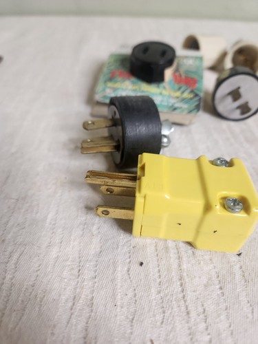 Bakelite Plug Adapter, Male Ends, 2 to 3 Adapters, Christmas Flashers ...