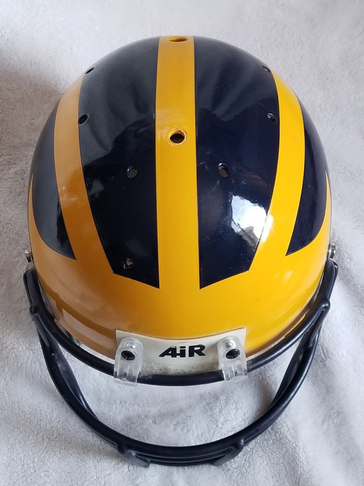 1992-96 Michigan Wolverines Game Used Worn Air Football Helmet vtg 90s ...